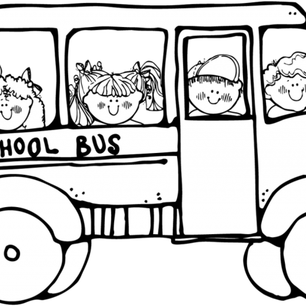 School Bus Clipart Black And White School Bus Coloring - School Bus ...