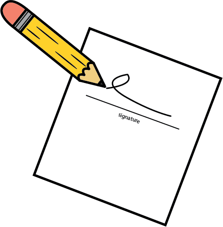 Signature Clip Art - Paper - (461x468) Png Clipart Download