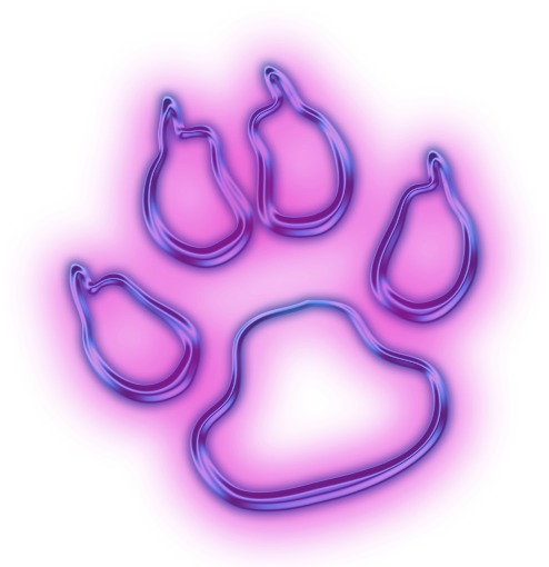 Neon Clipart Dog Paw - Neon Dog Transparent - (512x512) Png Clipart ...