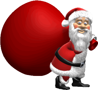 Santa Claus Animated Gif - (500x375) Png Clipart Download