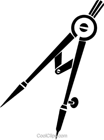 Compass Royalty Free Vector Clip Art Illustration - Protractor Compass ...