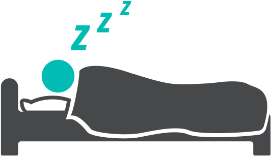 Illustration Of A Person Sleeping On A Bed - Sleep Png - (560x375) Png ...