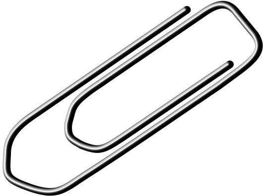 Paper Clip Png Clip Arts - Paper Pin Clipart Black And White - (600x450 ...