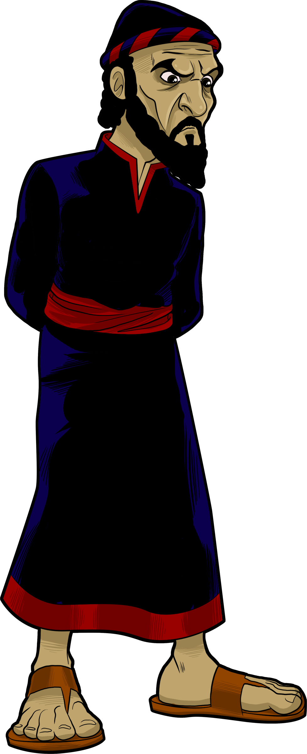 From The Bible Story Of Esther - Haman In The Bible Clip Art - Full ...