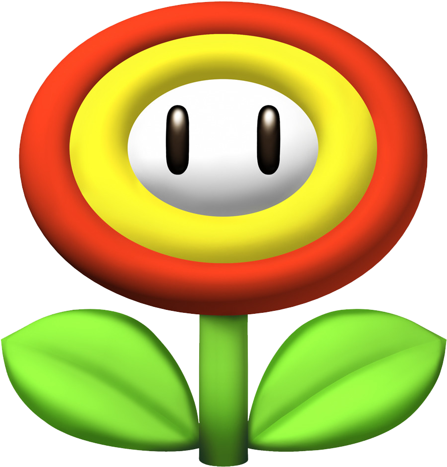 Super Mario Bros Clip Art - Super Mario Fire Flower - (1000x1000) Png ...