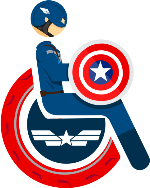 Adaptive Captain America - Child - (500x600) Png Clipart Download