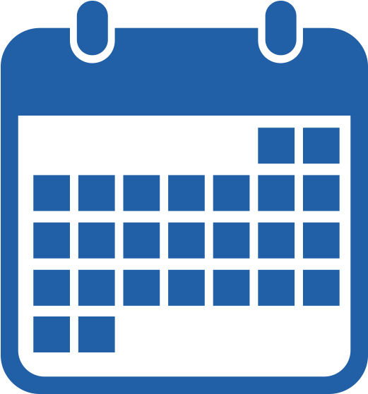 Calendar Blue Transparent Icon - Full Size PNG Clipart Images Download