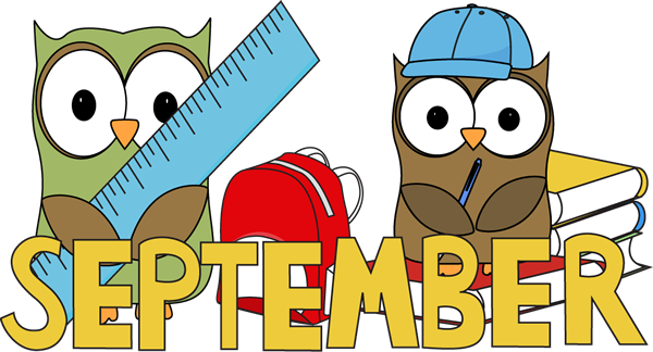 September Calendar - September Clip Art - (600x324) Png Clipart Download