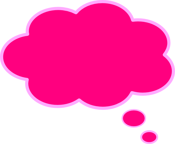 Pink Thought Bubble Png - (600x494) Png Clipart Download