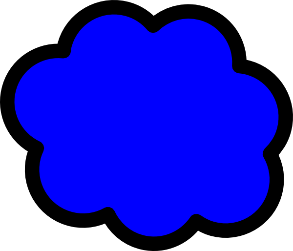Blue Cloud Clip Art At Clker Com Vector Clip Art Online - Blue Cloud ...