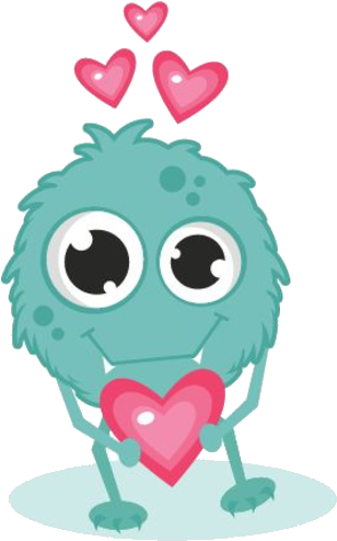 Cantinho Encantado Monster Clipart, Cute Monsters, - Valentines Monster ...
