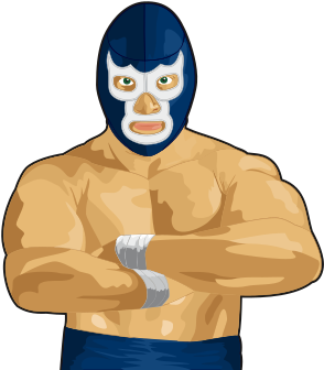 A Graphic Drawing Of Blue Demon - Blue Demon Jr Mask Png - (440x340 ...