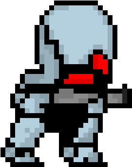 Enemy Robot - Pixel Art - (460x500) Png Clipart Download