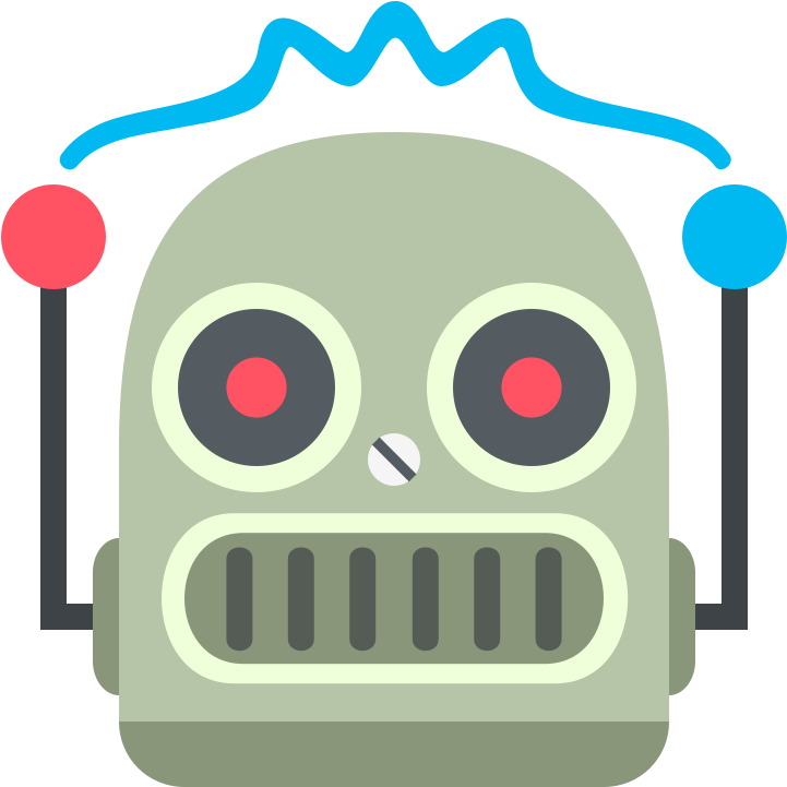 Face Of Robotics Becoming - Robot Emoji - (768x768) Png Clipart Download