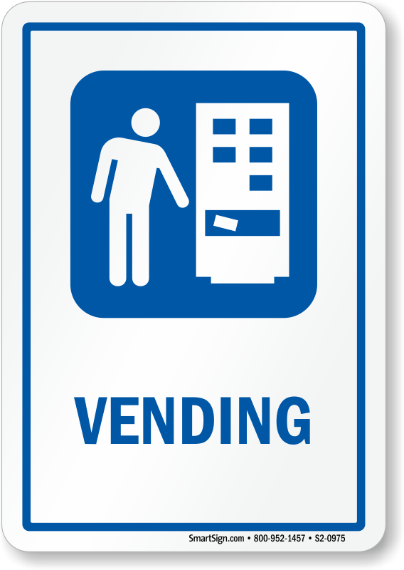 Vending Sign Vending Machine Symbol Sku S2 0975 Bathroom - Sign ...