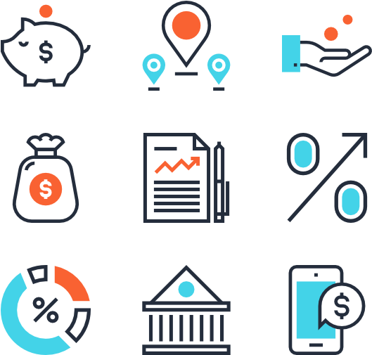 Banking And Money - Banking Icons - Full Size PNG Clipart Images Download