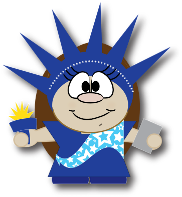 Uncle Sam & Lady Liberty - Statue Of Liberty - (373x400) Png Clipart ...