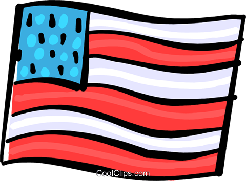 Usa Flag Royalty Free Vector Clip Art Illustration - Illustration ...