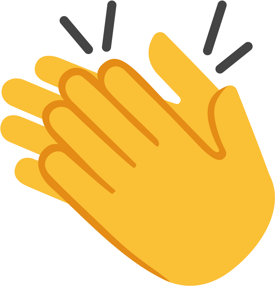 Google - Clapping Emoji - (1000x1000) Png Clipart Download