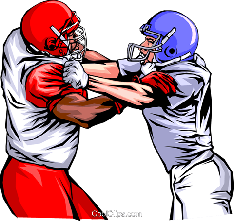 Football Players Royalty Free Vector Clip Art Illustration - Football ...