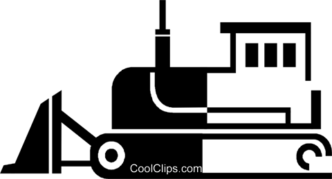 Bulldozer Royalty Free Vector Clip Art Illustration - Bulldozer Royalty ...