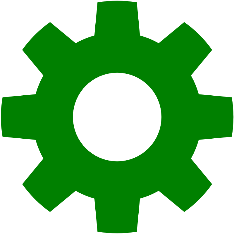 Computer Icons Gear Download Symbol - Green Gear Icon Png - (800x800 ...