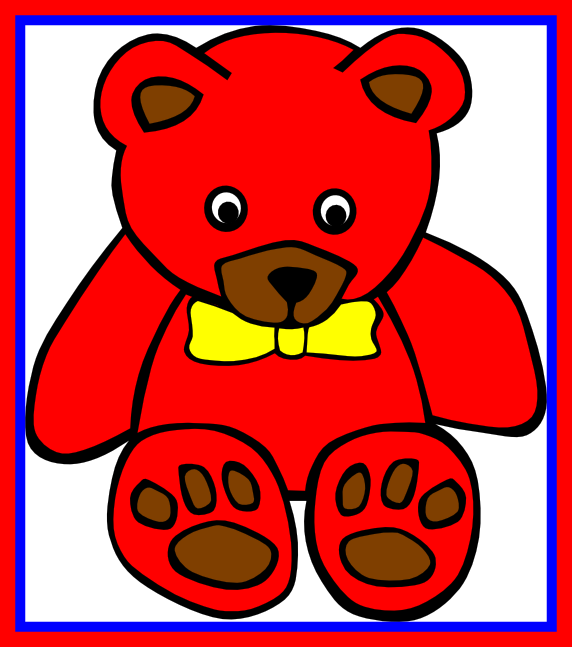 Graphic Library Library Beard Clipart Red - Teddy Bear Colouring Sheet ...