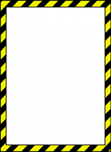 Caution Tape Square Border - Caution Border - (366x500) Png Clipart ...