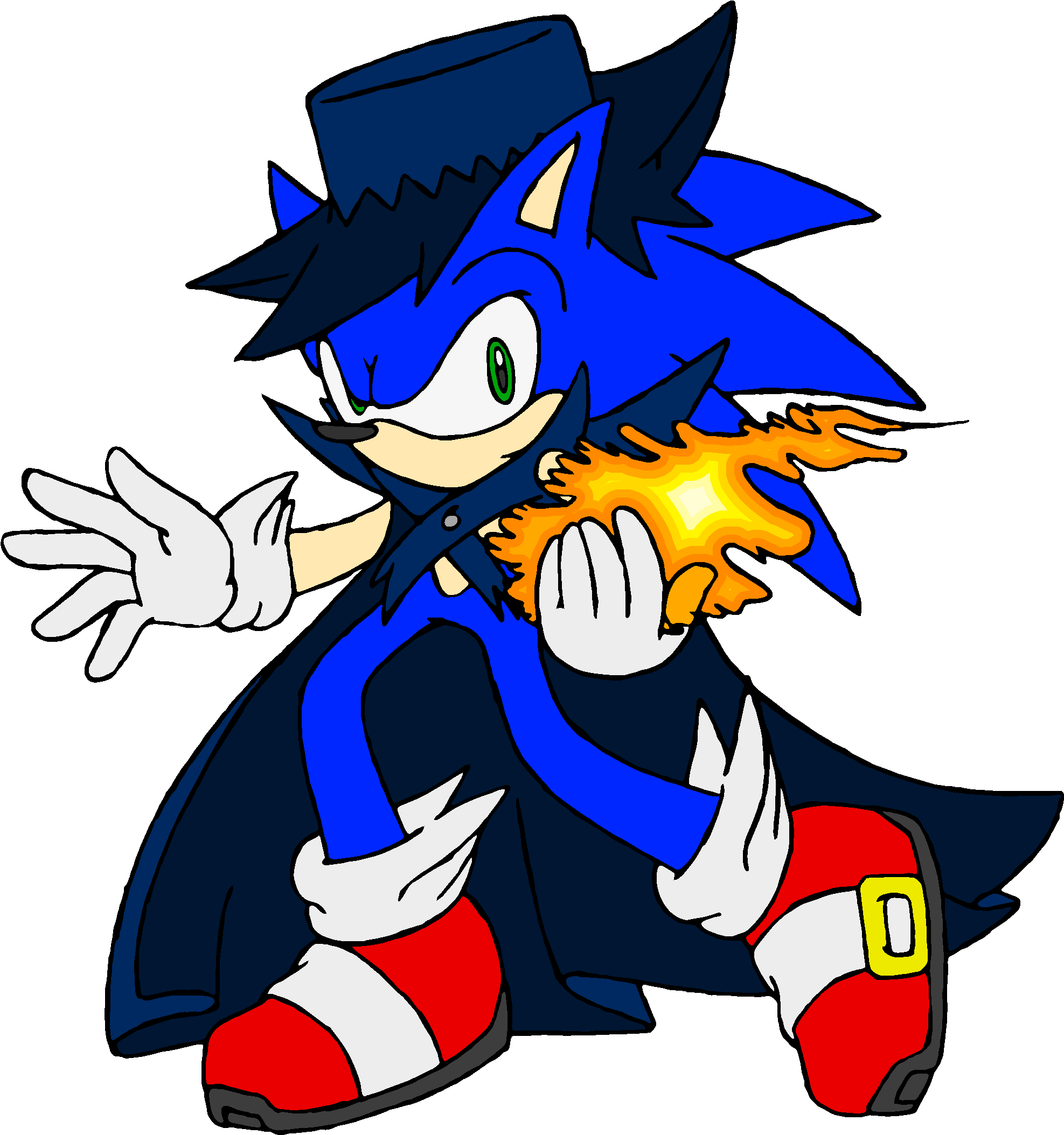 Sonic The Hedgehog V1 - Cartoon - (2039x2152) Png Clipart Download