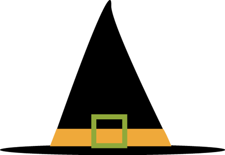 Witches Hat Clip Art - Clip Art Witch Hat - (450x310) Png Clipart Download