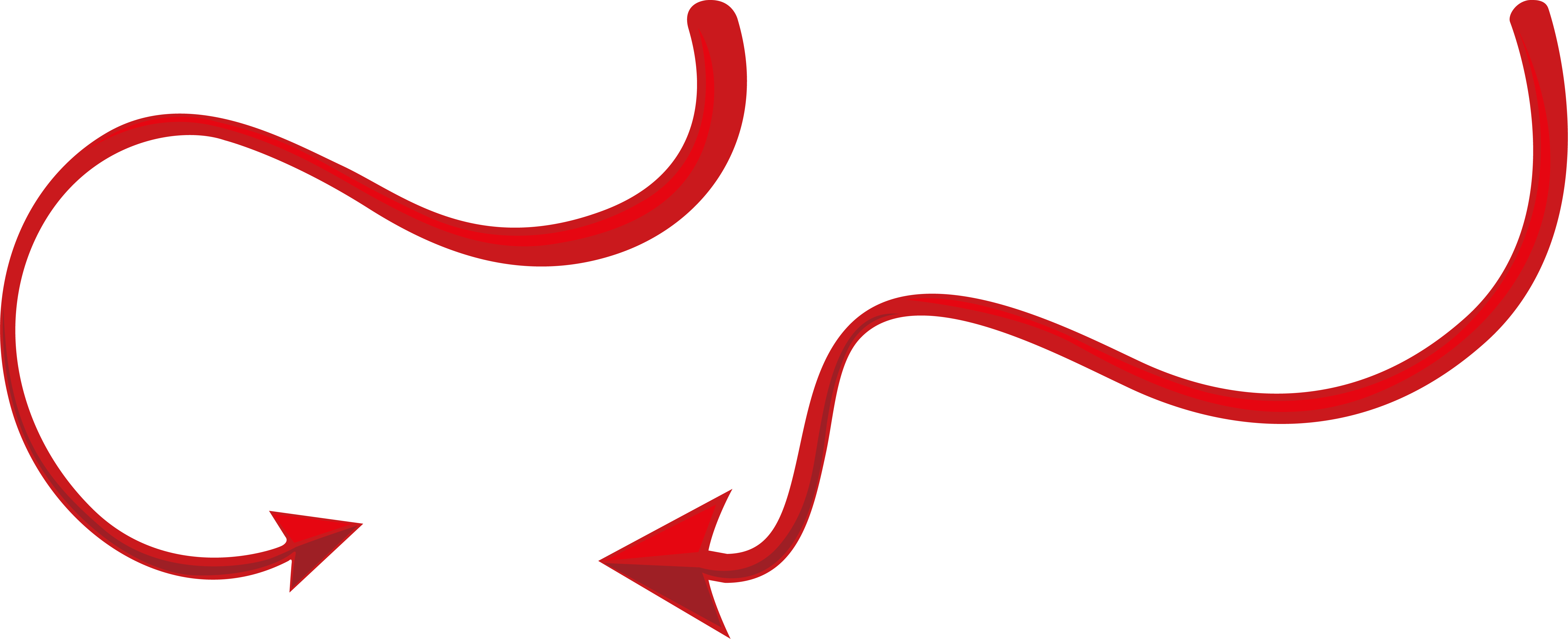 Devil Tail Clip Art - Devil Tail Clip Art - (5858x2389) Png Clipart Download