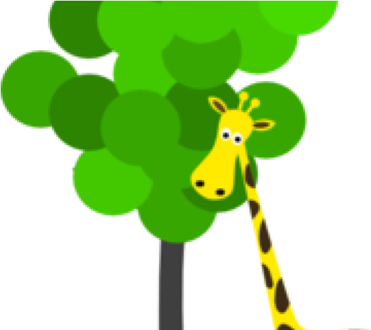 Giraffe Clipart Tree - Transparent Cartoon Tree Png - (640x480) Png ...
