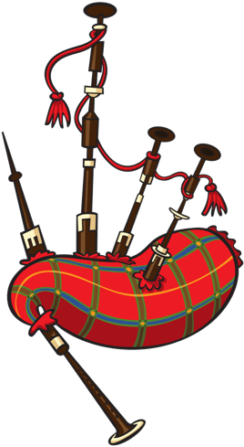 Cartoon Picture Of Bagpipes - (392x510) Png Clipart Download