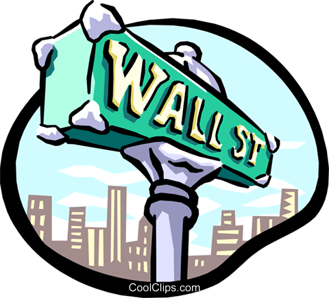 Street Sign Royalty Free Vector Clip Art Illustration - Wall Street ...