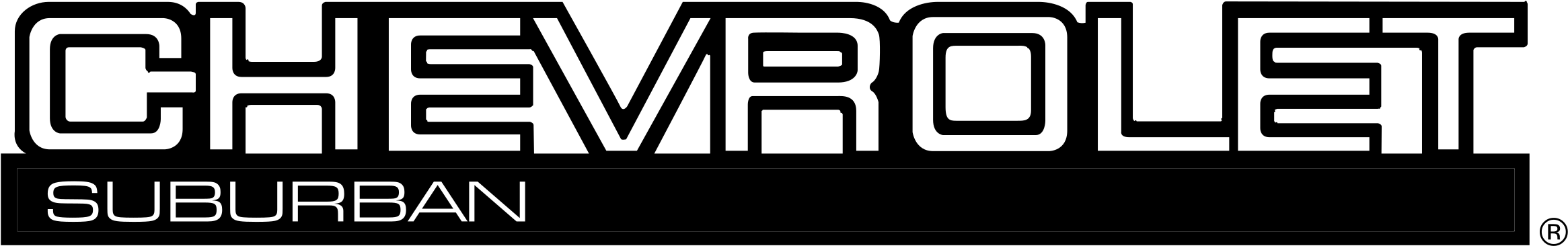 Chevrolet Vector Black And White - Chevrolet Suburban Logo - Full Size ...