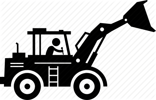Image Transparent Backhoe Clipart Tractor Wheel - Wheel Loader Icon ...