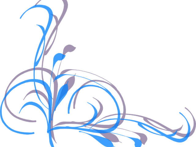 Blue Corner Clipart Border - (640x480) Png Clipart Download