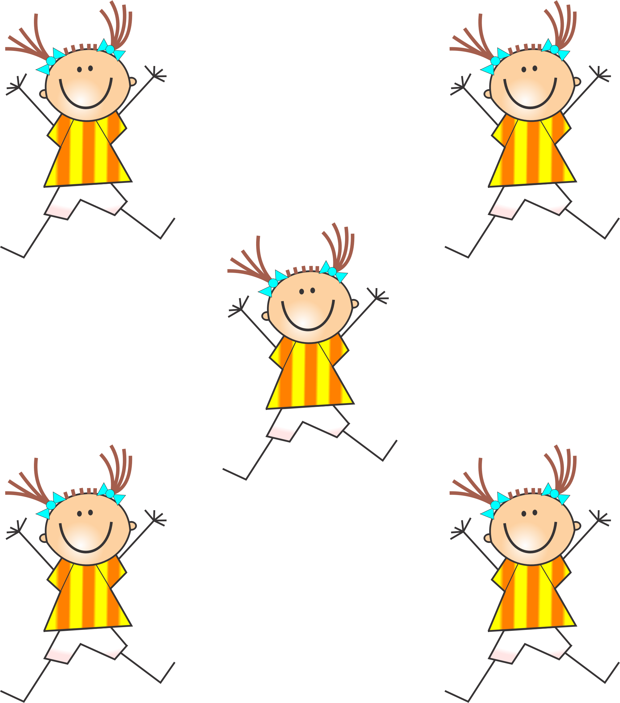 Big Image - Cartoon Stick Figure Girl Cartwheel Tile Coaster ...