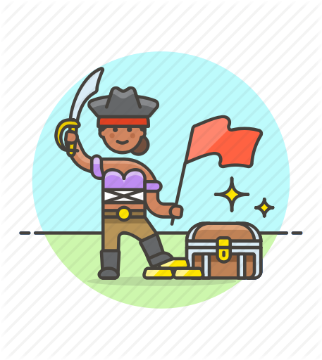 Treasure Clipart Pirate Loot - Cartoon - (457x512) Png Clipart Download