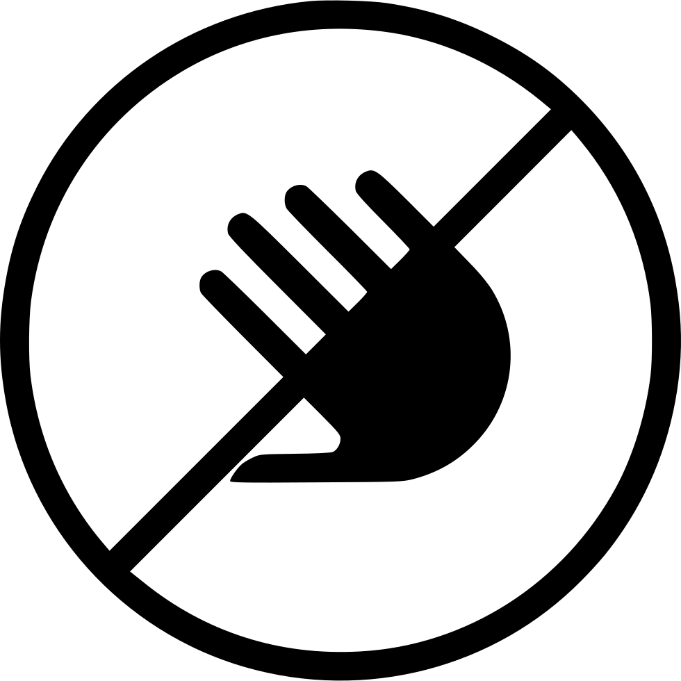 Dont Touch Round Comments - Dont Touch Sign Png - (980x980) Png Clipart ...