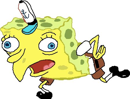 Bawk - Spongebob Mocking Meme Png - (471x342) Png Clipart Download