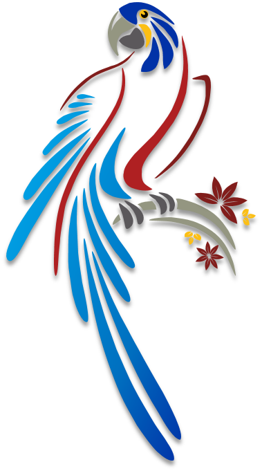 Birds Illustrations Art & Islamic Graphics Bird Silhouette - Parrot ...