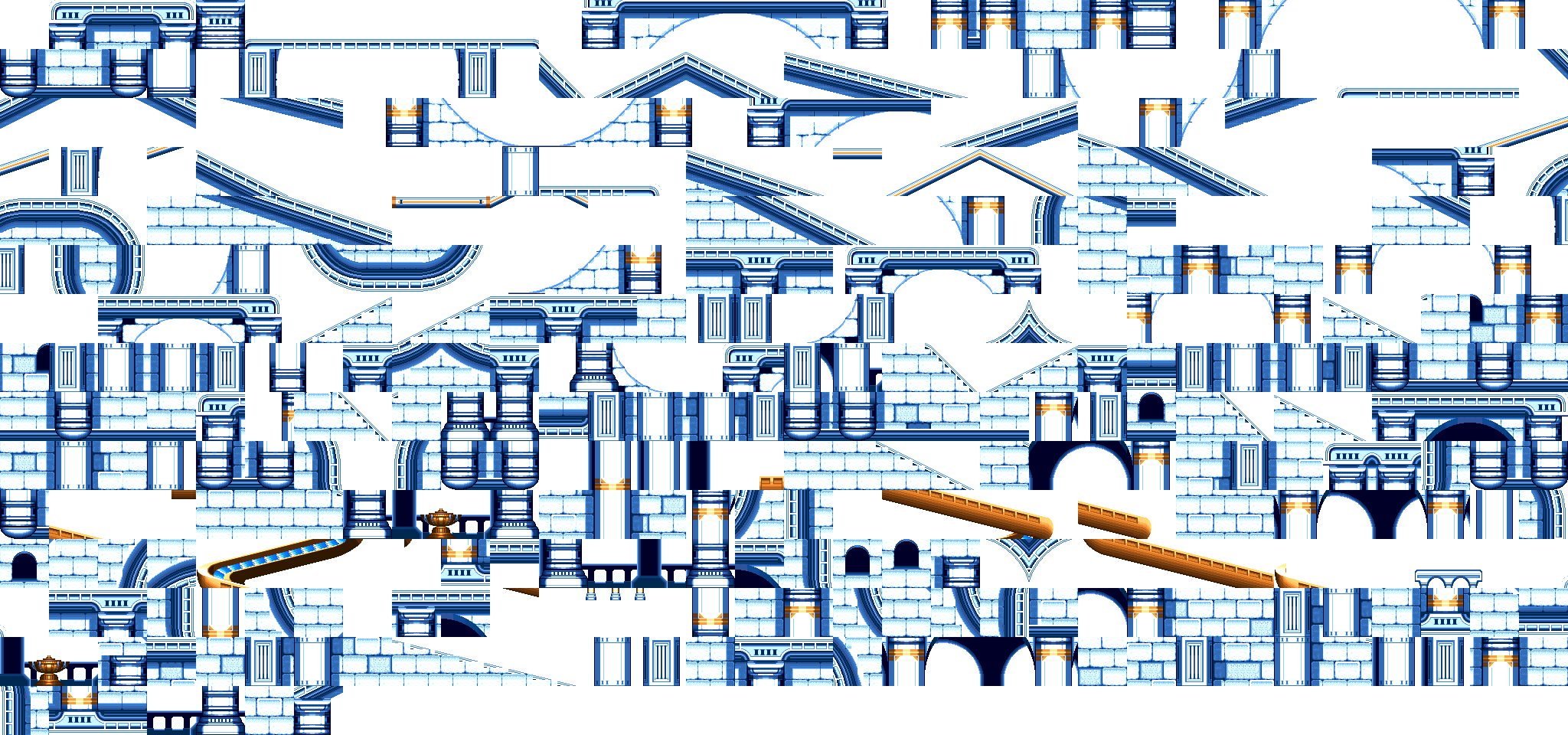 Water Palace Act From Sonic Retro Png Sonic Rush Sprite - Water Palace ...