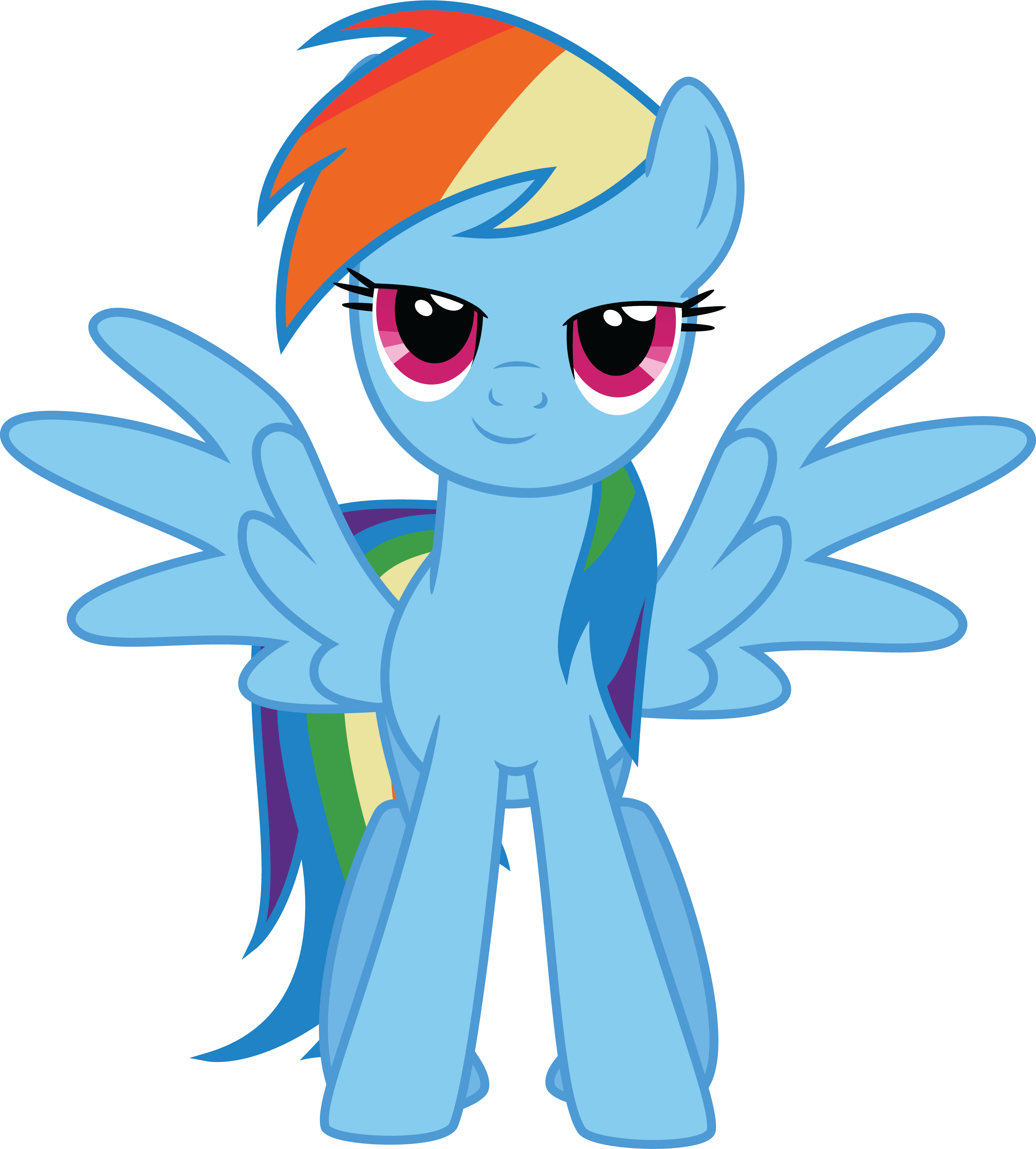 Rainbow Dash By Ivanspacebiker - Mlp Rainbow Dash Front Vector ...