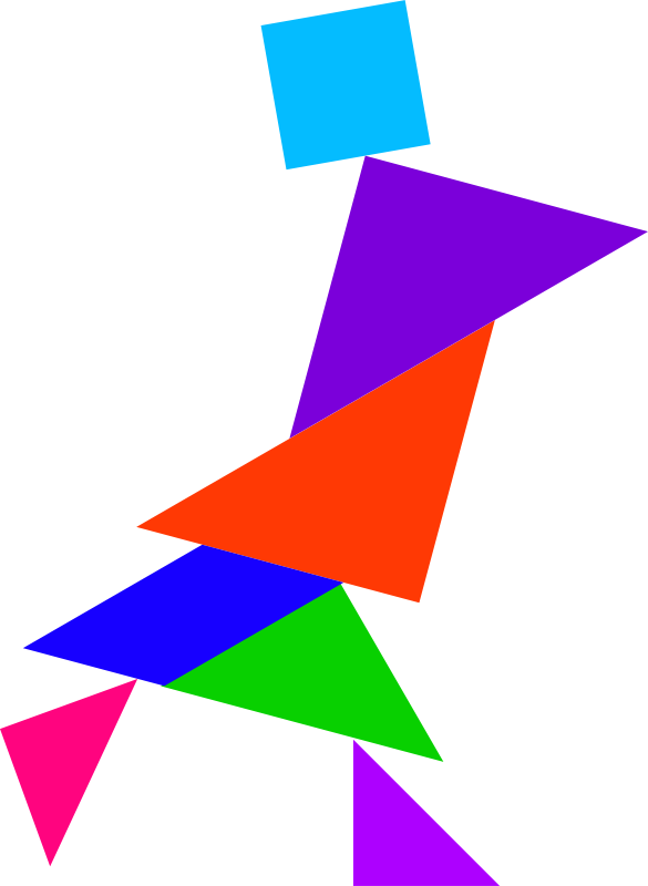 Tangram - (585x800) Png Clipart Download