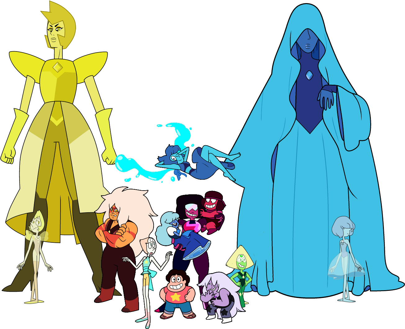 All Gems Feb 2016 - Steven Universe Gem Characters - (1356x1084) Png Clipart Download