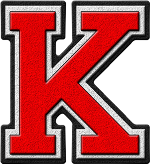 Letter K In Red - (300x400) Png Clipart Download
