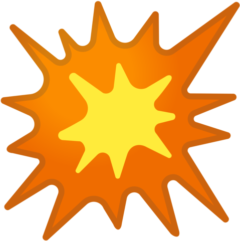 Explosion Emoji Png Svg Black And White Library - Explosion Emoji ...