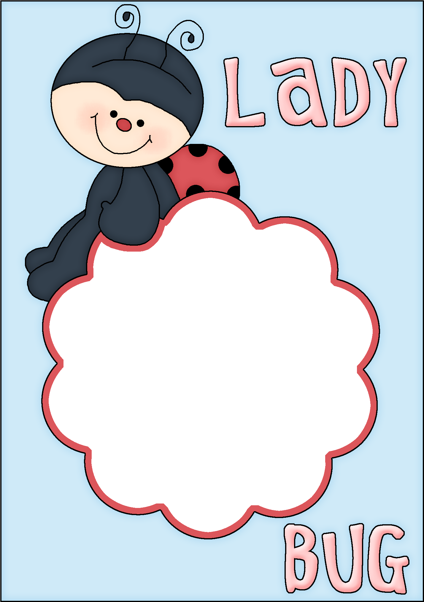 Ladybug Frame - Frame Ladybugs Png - (1500x2100) Png Clipart Download