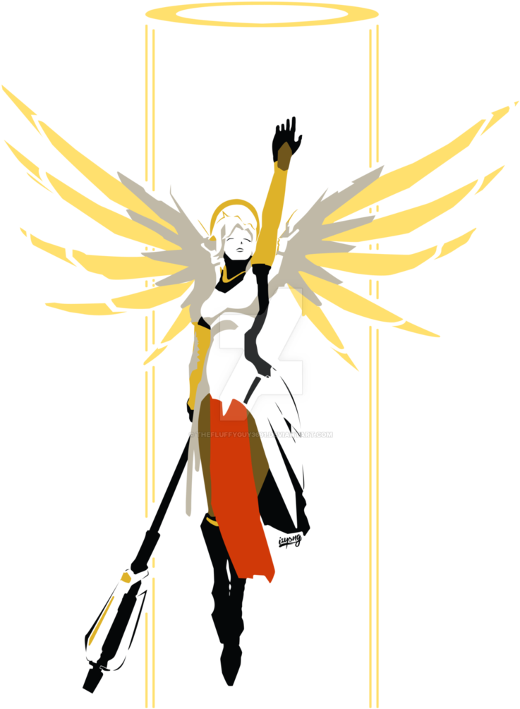 Mercy Rez By Thefluffyguy On Deviantart - Overwatch Mercy Rez Png ...